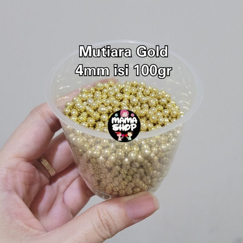 Jual SPRINKLE MUTIARA GOLD 100 gr CAKE BAHAN DEKORASI KUE CANTIK GOLD ...