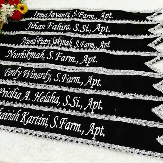 Jual Selempang Slempang Selendang Slendang Wisuda Bordir Bludru Renda ...