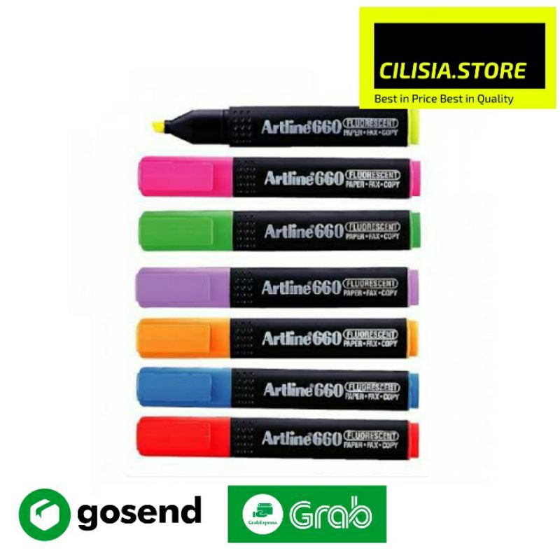 Jual Artline Highlighter EK-660 Stabilo Artline Penanda Buku Warna | Shopee Indonesia