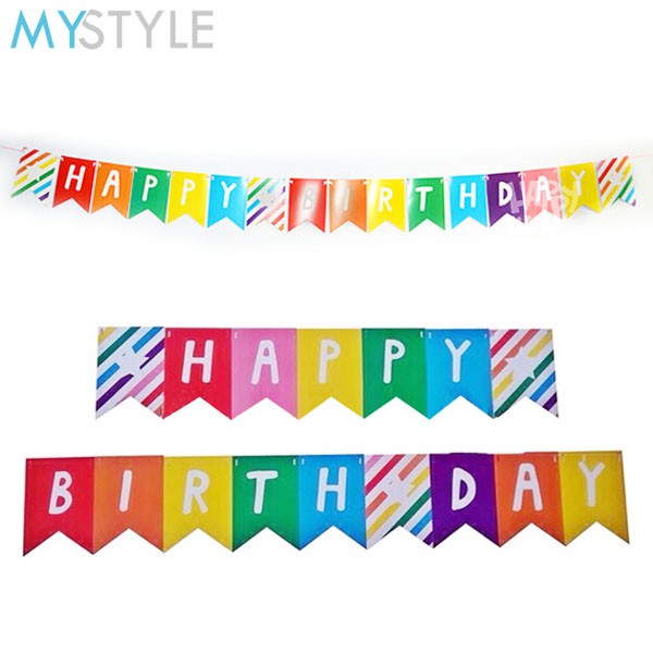Jual HAPPY TIME BANNER ULANG TAHUN SEGILIMA HBD COLOR MIX WARNA BANNER ...