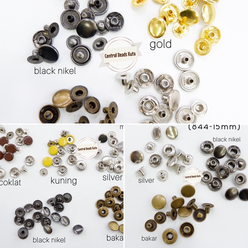 Jual (lusin) KANCING DOMPET / KANCING KLEPET BESI | Shopee Indonesia