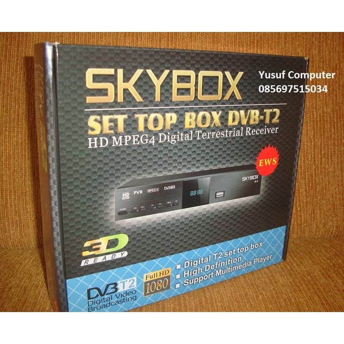 Jual NEW Set Top Box DVB-T2 (STB DVB-T2) SKYBOX - Pakai Antena UHF ...