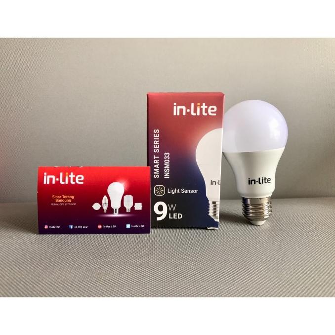 Jual LAMPU LED SENSOR CAHAYA INLITE 9 WATT INSM033 | Shopee Indonesia