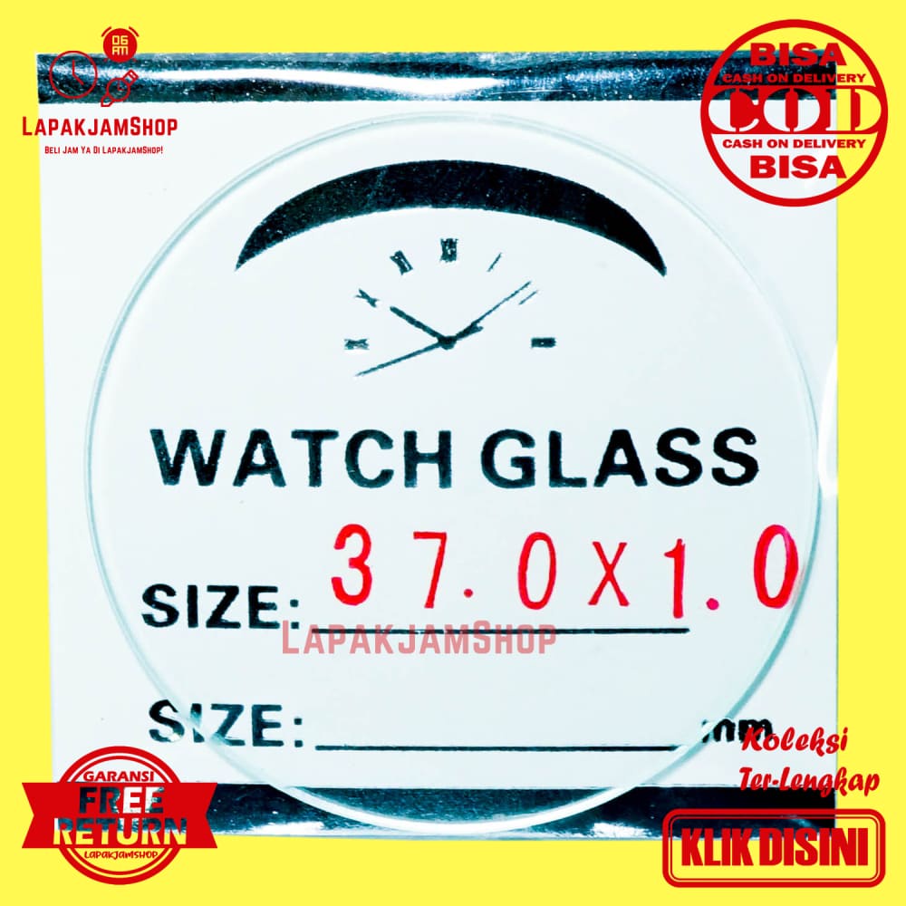 Jual Kaca Jam Kaca Bahan Aksesoris Jam Bagus PNC-370 Bulat Cembung 3,7 ...