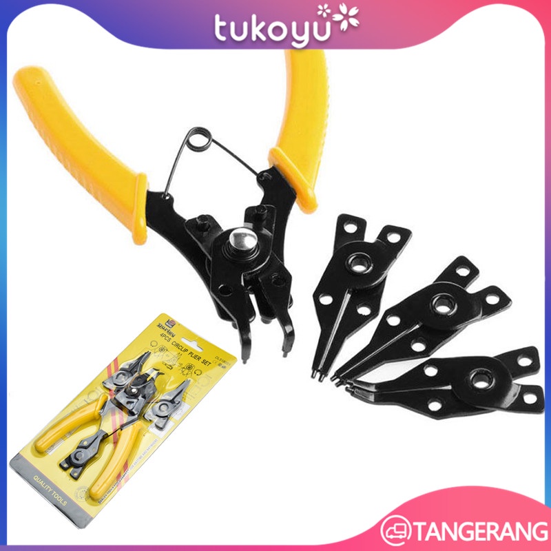 Jual 【4 In 1】Tang Snap Ring/Circlip Plier Set/Alat Pasang Ring Snap ...