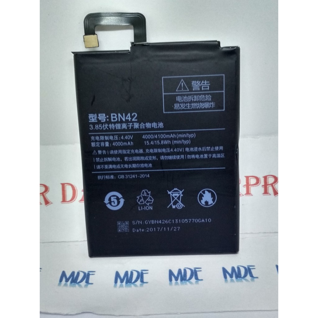 Jual Baterai Xiaomi Redmi 4 Redmi4 BN42 BN 42 Original Batre Battery ...