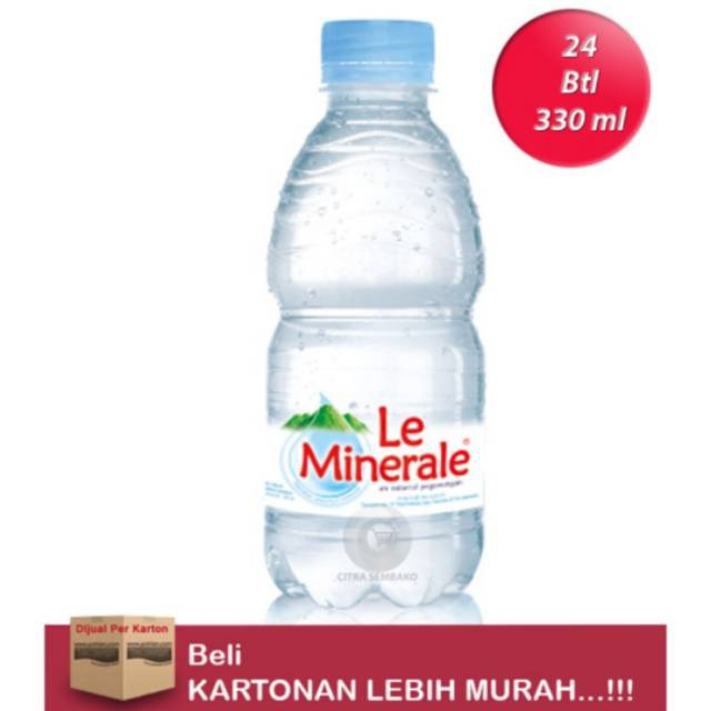 Jual Air Mineral LE MINERAL | LE MINERALE 330 ML 1 DUS ISI 24 BOTOL | Shopee Indonesia