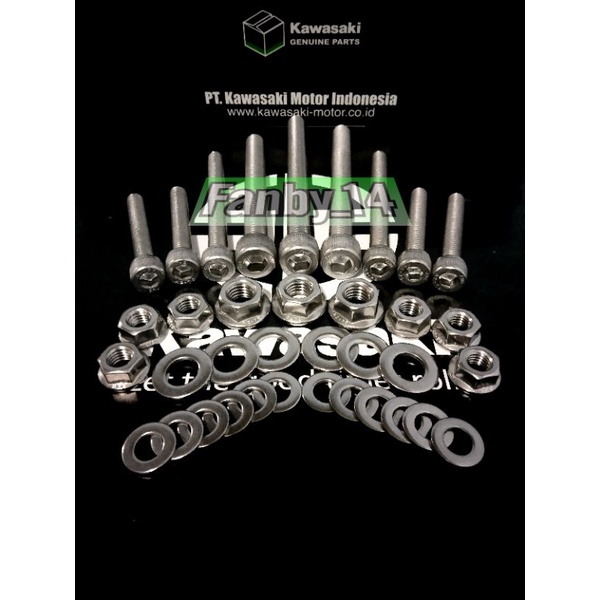 Jual Baut L Stainless Baut Pangkon Mesin Ninja R Dan Ninja SS Set Atas Bawah | Shopee Indonesia