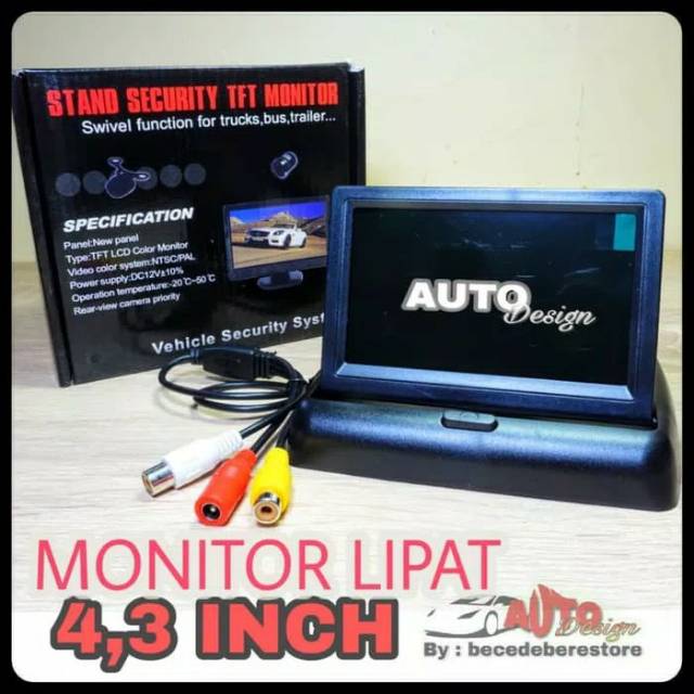 Jual Monitor Mobil Model Lipat 4.3 Inch | Shopee Indonesia