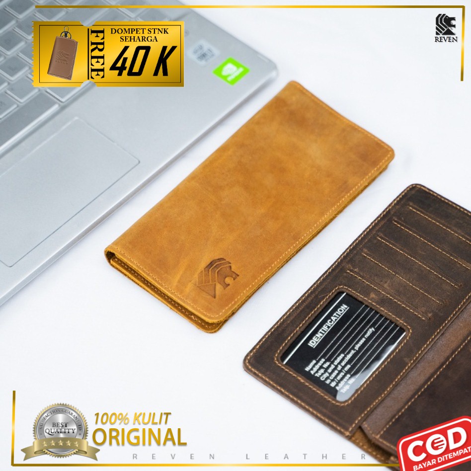 Jual Dompet Pria Kulit Panjang Original Asli Cowok Import Branded Reven ...