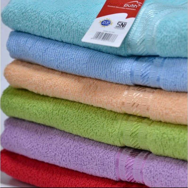 Jual ABY-Handuk Merah putih ukuran 70×135 jumbo Grade A/Handuk murah ...