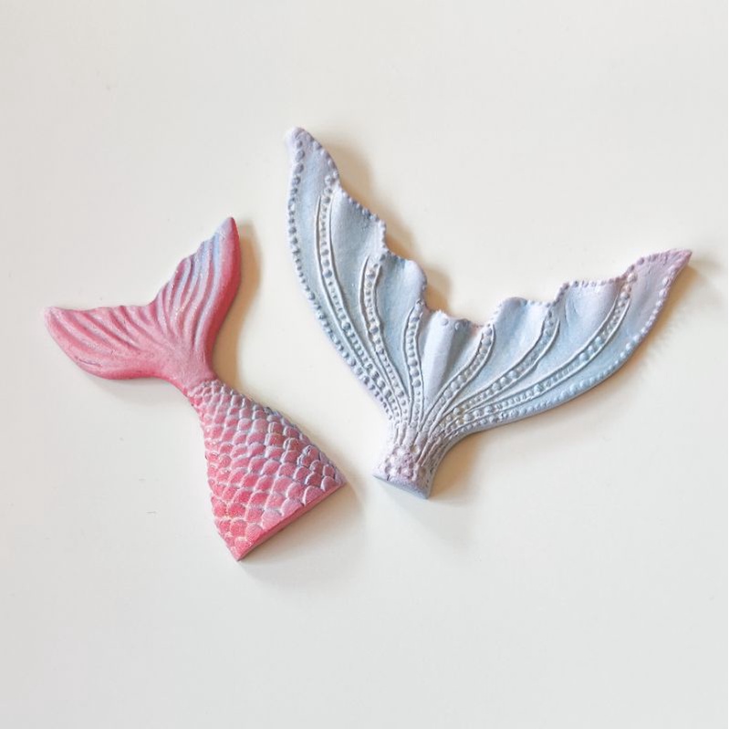 Jual Topper ekor mermaid tail untuk hiasan cake ulang tahun / clay ekor ...