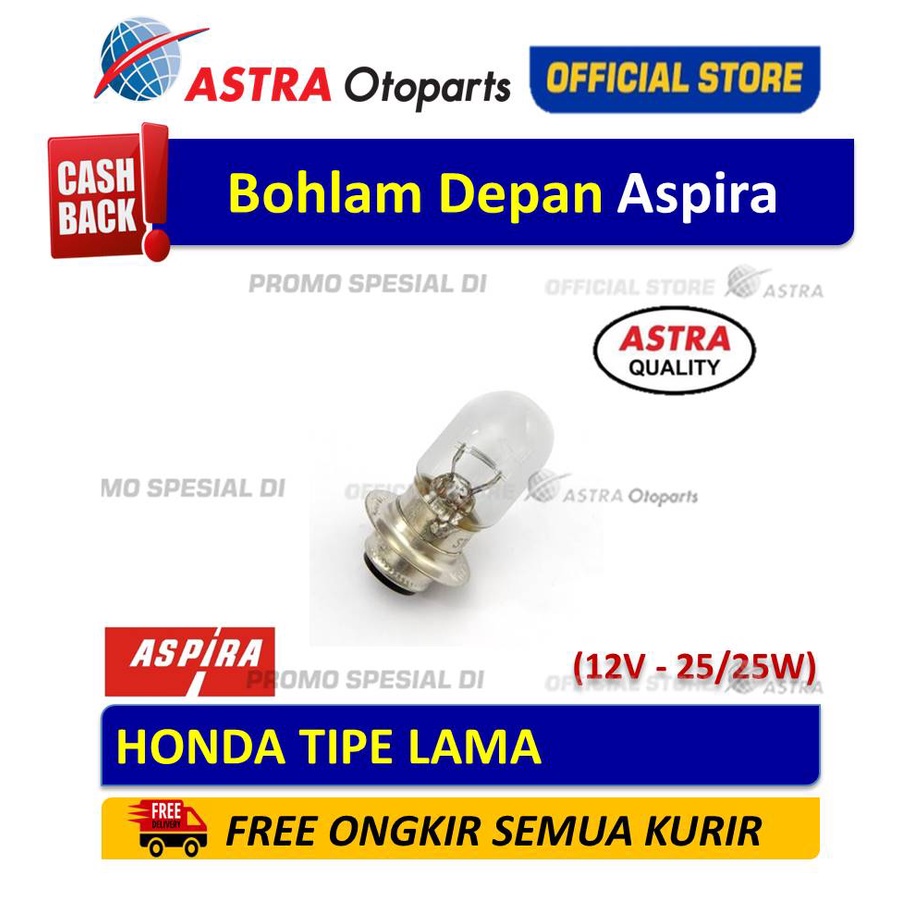 Jual Bohlam Depan Aspira TIPE STANLEY 12V 25/25W untuk Vario, Legenda ...