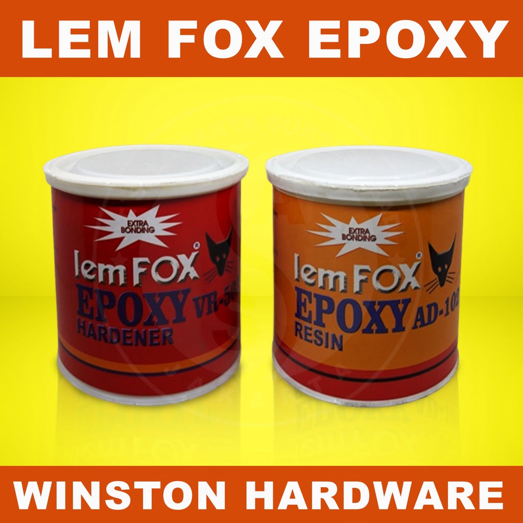 Jual Lem Fox Epoxy 2 Komponen Resin AD 102 Hardener VR 503 1 kg ...