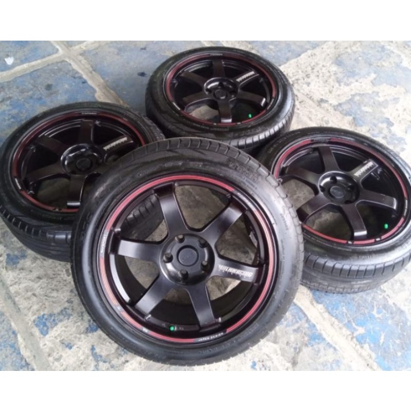 Jual Velg Variasi Pelek Mobil Second Volk Rays Ring 18x8,5 Pcd 5x114,3 ...