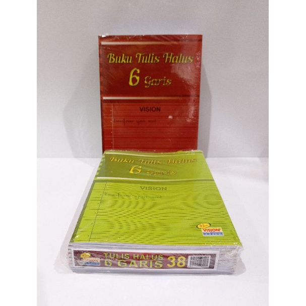 Jual BUKU TULIS HALUS / BUKU GARIS 6, VISION 38 LEMBAR | Shopee Indonesia