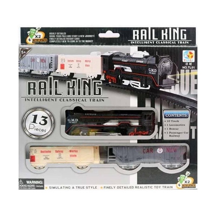 Jual Kereta Api Rail King Hitam Cream 13 pcs - Mainan dan Koleksi Anak ...