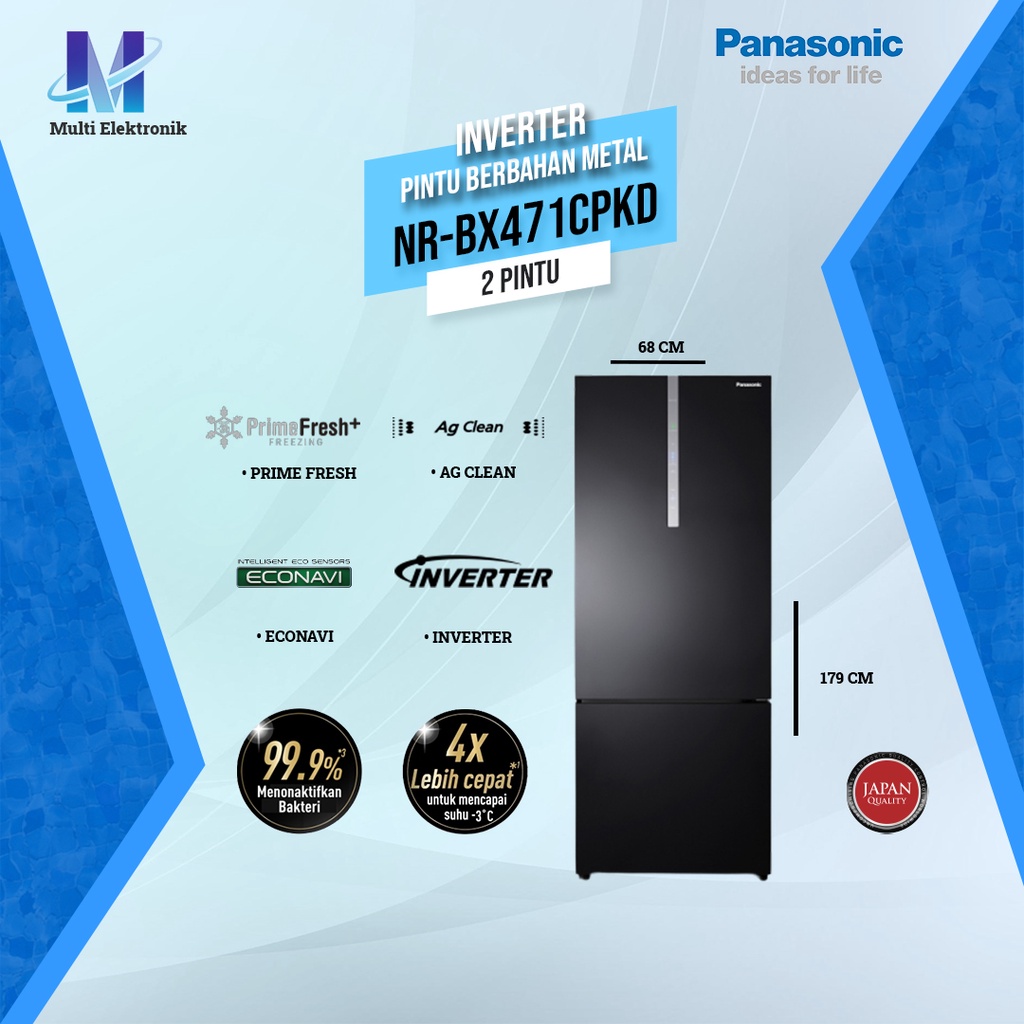 Jual Panasonic Kulkas 2 Pintu NR-BX471CPKD 465 Liter NR BX471 / 471CPKD | Shopee Indonesia