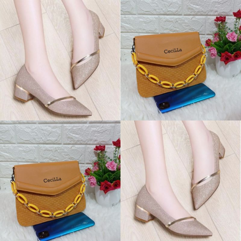 Jual paket tas dan sandal model terbaru dengan rantai besar | Shopee ...