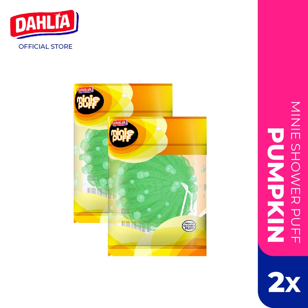 Jual Twin Pack DAHLIA Minie Premium Shower Puff - Pumpkin | Shopee ...