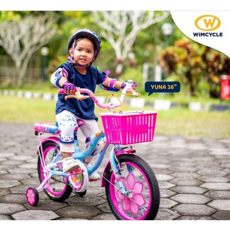 Jual SEPEDA ANAK PEREMPUAN MINI CEWEK YUNA WIMCYCLE WIM CYCLE UKURAN 16 ...