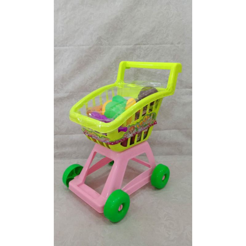 Jual mainan trolly supermarket shopping cart kereta dorong belanja ...