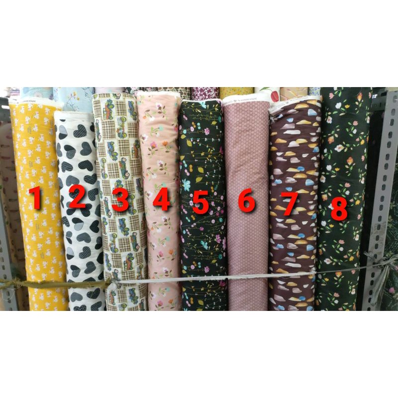 Jual Kain katun Jepang design Tokai senko/bahan katun jepang motif/0.5 ...