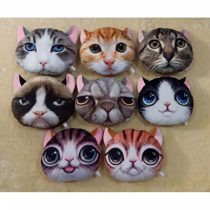 Jual bantal karakter kepala kucing | Shopee Indonesia