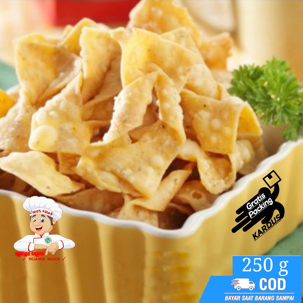 Jual PANGSIT BAWANG 250g Keripik Kulit Pangsit RENYAH DAN GURIH ...