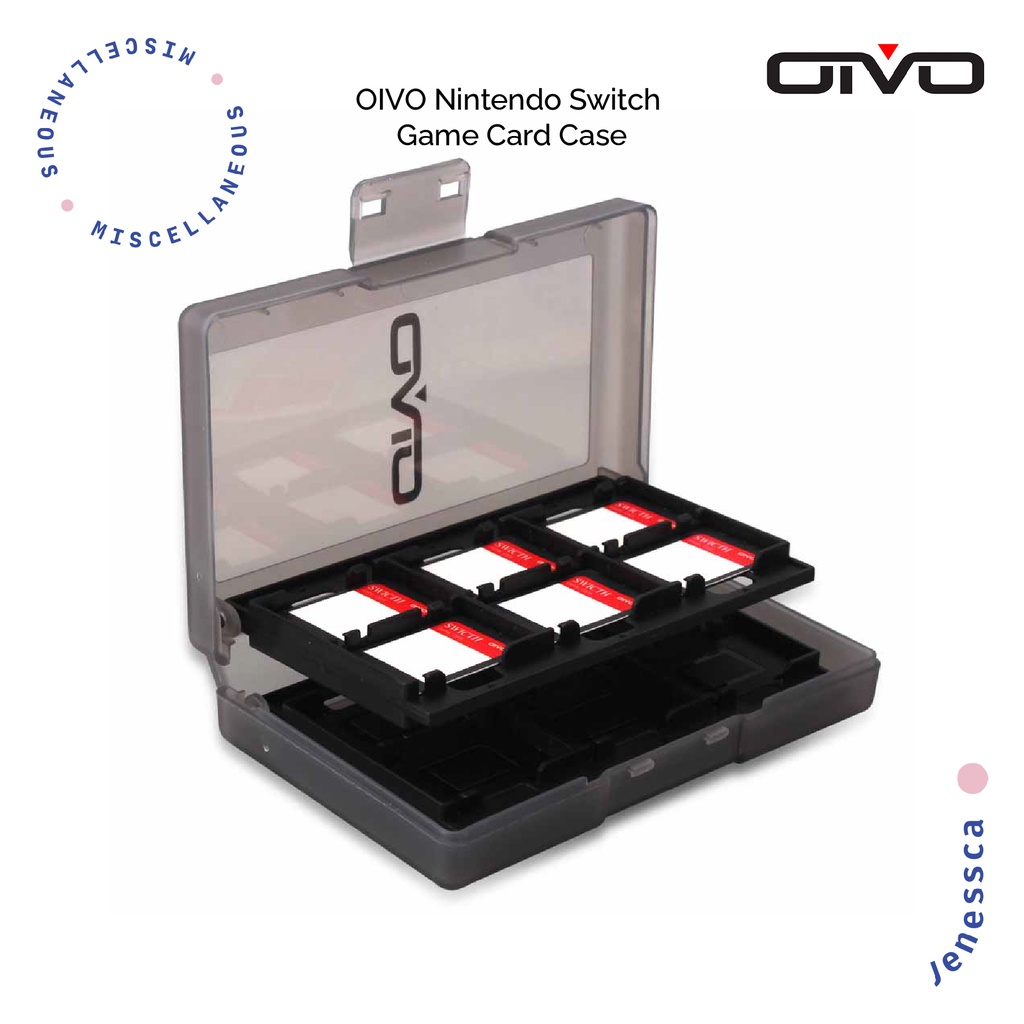 Jual OIVO Nintendo Switch Game Card Case 24 in 1 Storage Box Holder ...