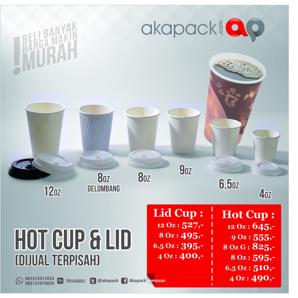 Jual Paper Cup 9 oz - Hot Cup Putih Polos / Gelas Kertas 270 ml + Tutup | Shopee Indonesia