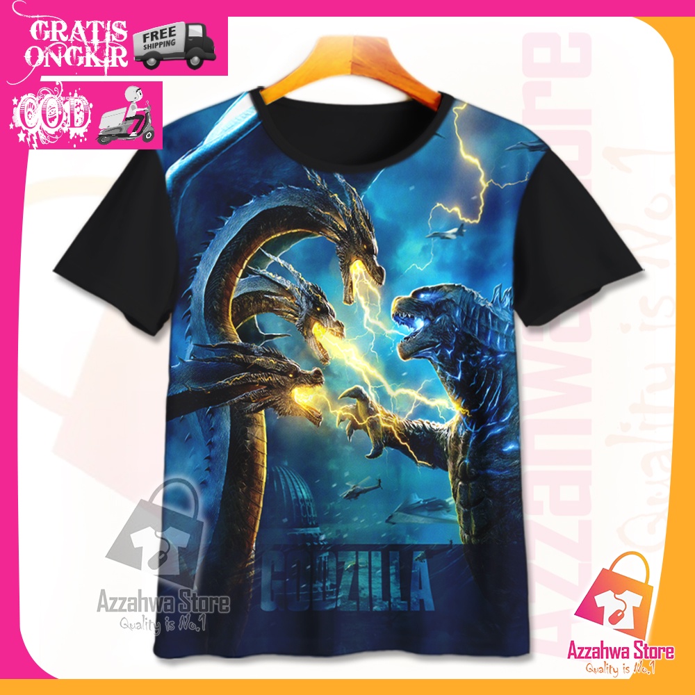 Jual Kaos Anak Anime 3D Baju Kaos Anak Godzilla Art 2 Pakaian Anak Umur ...