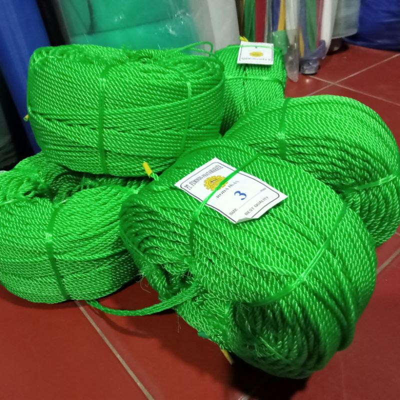 Jual tali tambang super 3 mm merk roda ikan warna | Shopee Indonesia