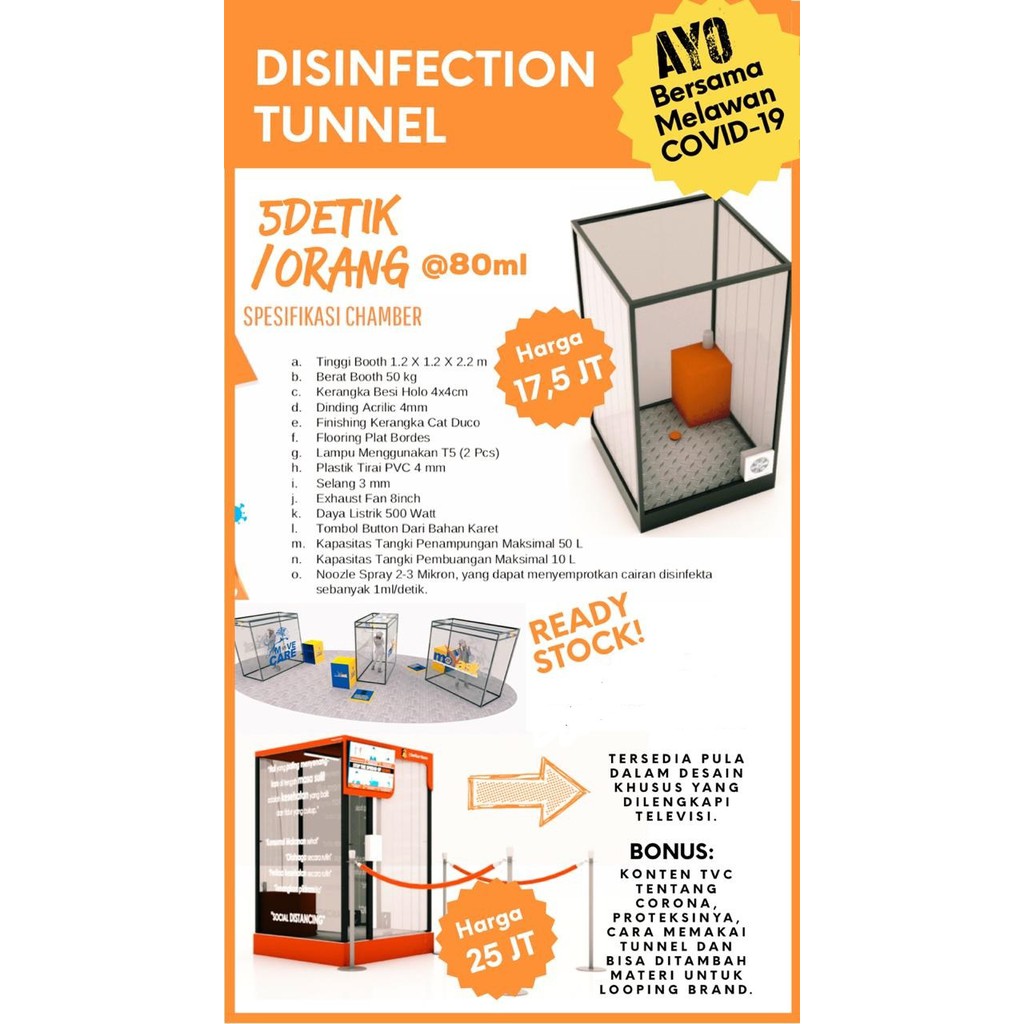 Jual Disinfection Tunnel (Ruangan untuk disinfeksi diri) | Shopee Indonesia