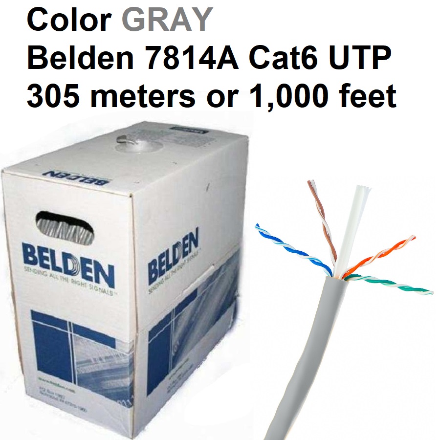 Jual Kabel LAN Belden Utp CAT 6 7814A(ABU) / UTP belden CAT6 Original | Shopee Indonesia