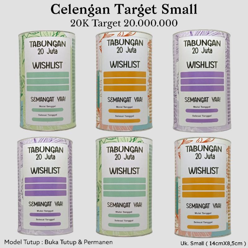 Jual Celengan Target 20k Target 20jt Celengan Viral Buka Tutup Celengan ...
