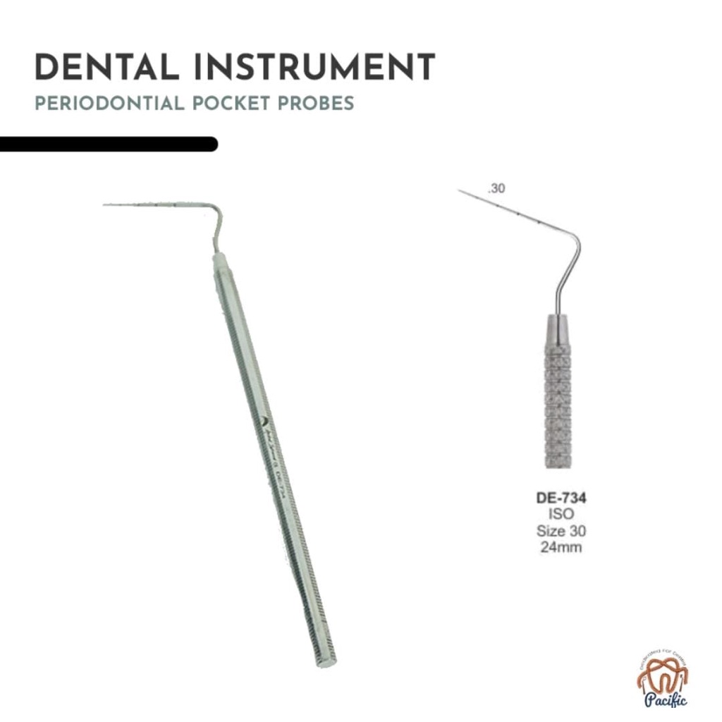 Jual Probe WHO Dental periodontal Probe Instrument Double side | Shopee ...