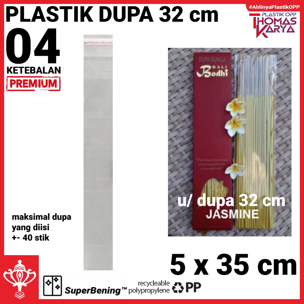 Jual ECER Plastik OPP Bungkus Dupa Kecil 5x35 cm | Shopee Indonesia