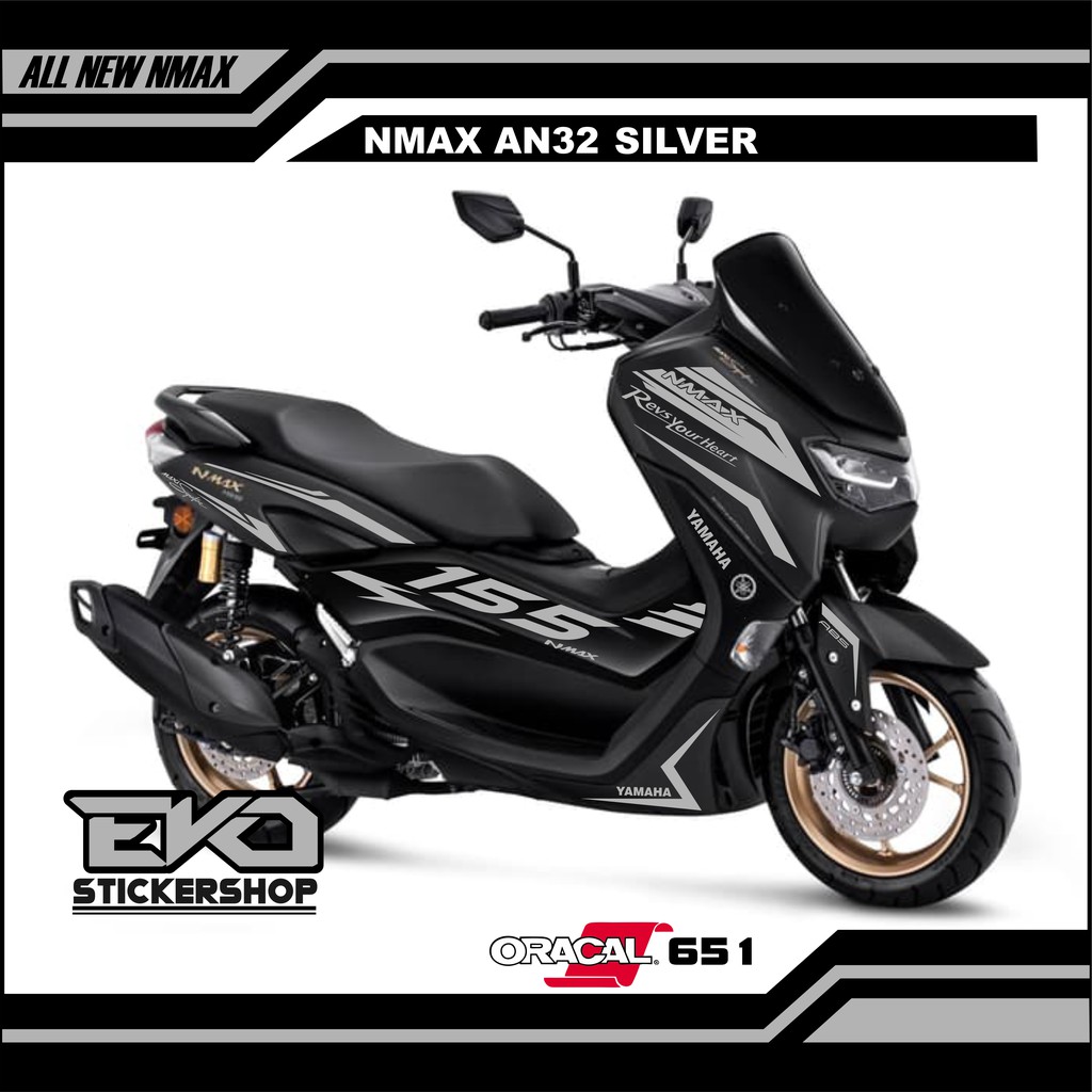 Jual STIKER ALL NEW NMAX HITAM CUTTING STICKER SILVER AN32 | Shopee ...