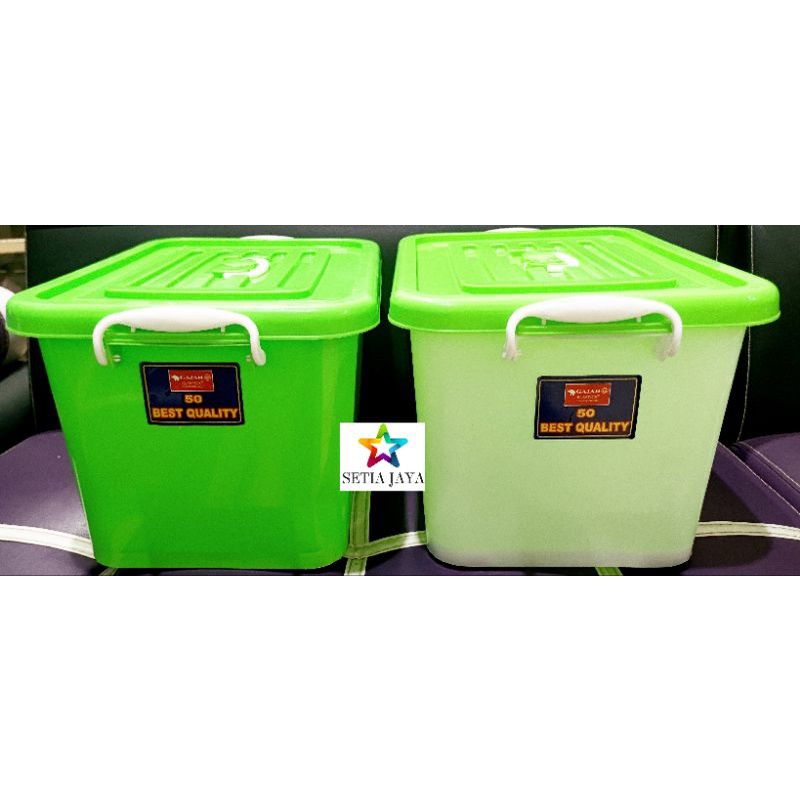 Jual CONTAINER BOX GAJAH PLAST / BOX SERBAGUNA 50 LITER | Shopee Indonesia