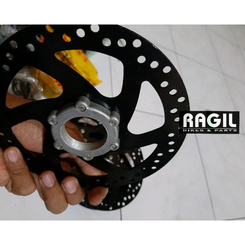 Jual ROTOR PIRINGAN CAKRAM DAN ADAPTOR SEPEDA SEPAKET HITAM MTB LIPAT ...