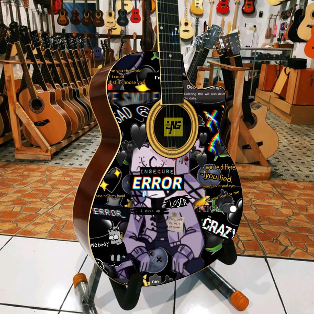 Jual Sticker Aesthetic Sticker GITAR Stiker Lucu // AESTHETIC CASE ...