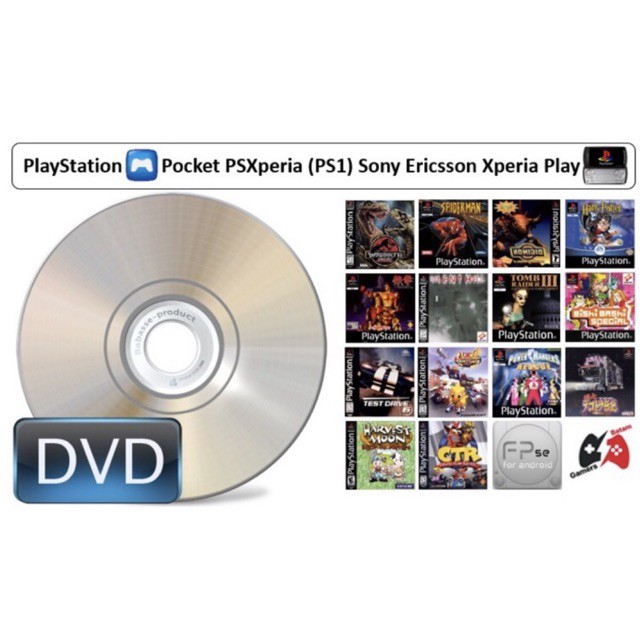 Aneka DVD PlayStation 1 Pocket PSXperia PS1 Sony Ericsson Xperia Play R800