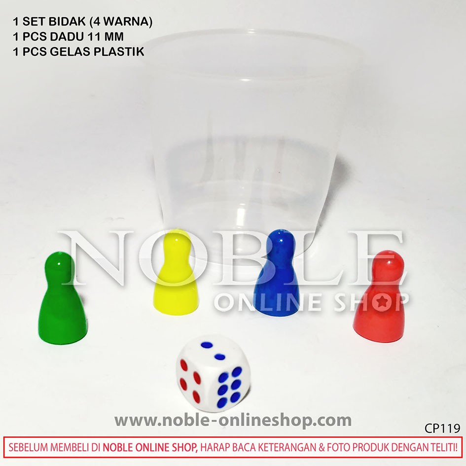 Jual Set Bidak Dadu Gelas Kocokan Pelengkap Permainan Board Game Toys Monopoli Ular Tangga ...