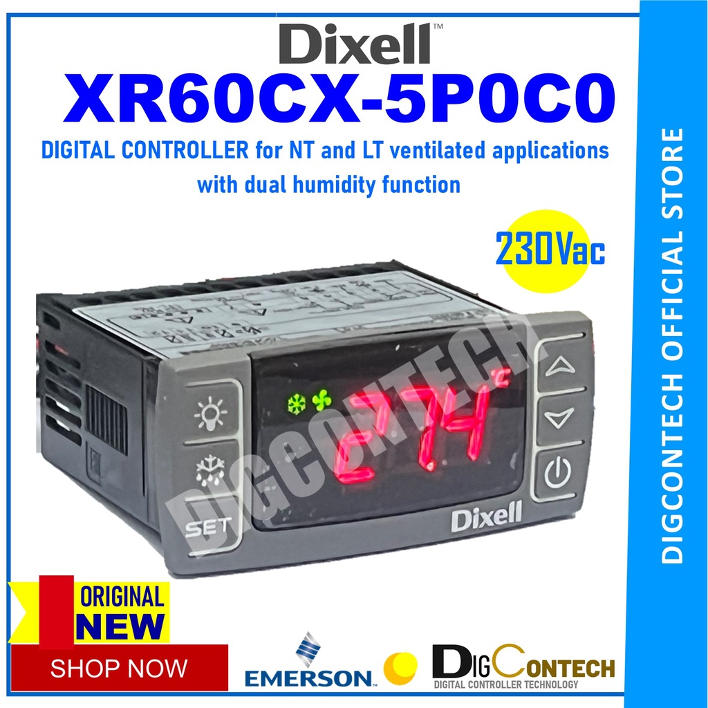 Jual Dixell XR60CX Thermostat Controller Digital XR60CX-5P0C0 230Vac ...