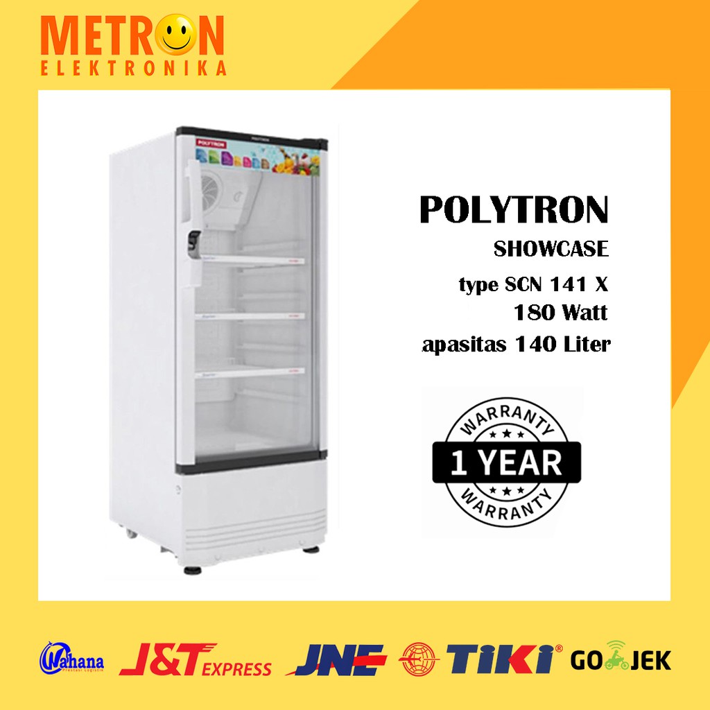 Jual POLYTRON SCN 141 X / WHITE PUTIH / SHOWCASE LEMARI PENDINGIN 140 ...
