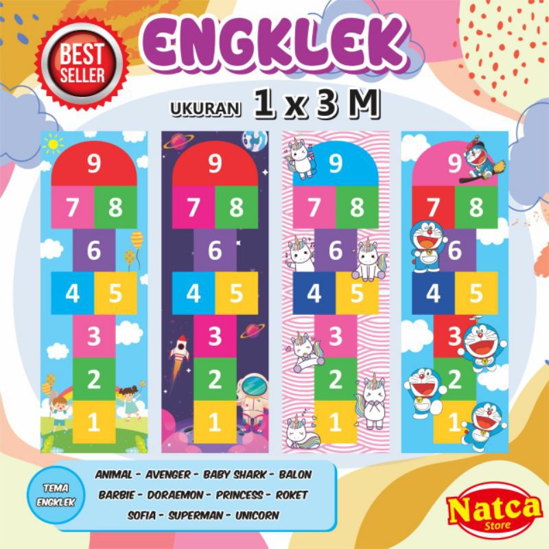 Jual Karpet Permainan Anak Engklek/ Uk L (3×1m) / Uk M (2×0,8m ...