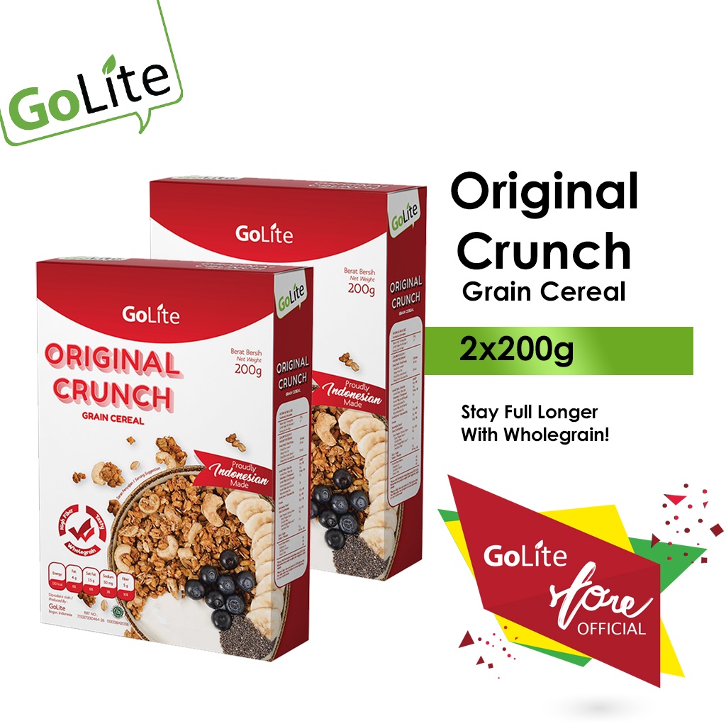 Jual Sereal GoLite Original Crunch Grain Cereal 200g (Double Pack ...