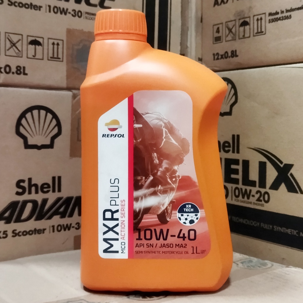 Jual OLI MESIN MOTOR REPSOL MXR PLUS 10W-40 1 LITER | Shopee Indonesia
