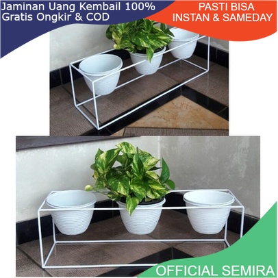 Jual 60CM/POT STANDING BESI/RAK POT BUNGA BESI PERSEGI PANJANG/POT BESI ...
